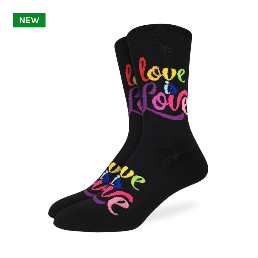 Good Luck Sock Men’s Crew “Love Is Love” Socks – Athlete's Haven