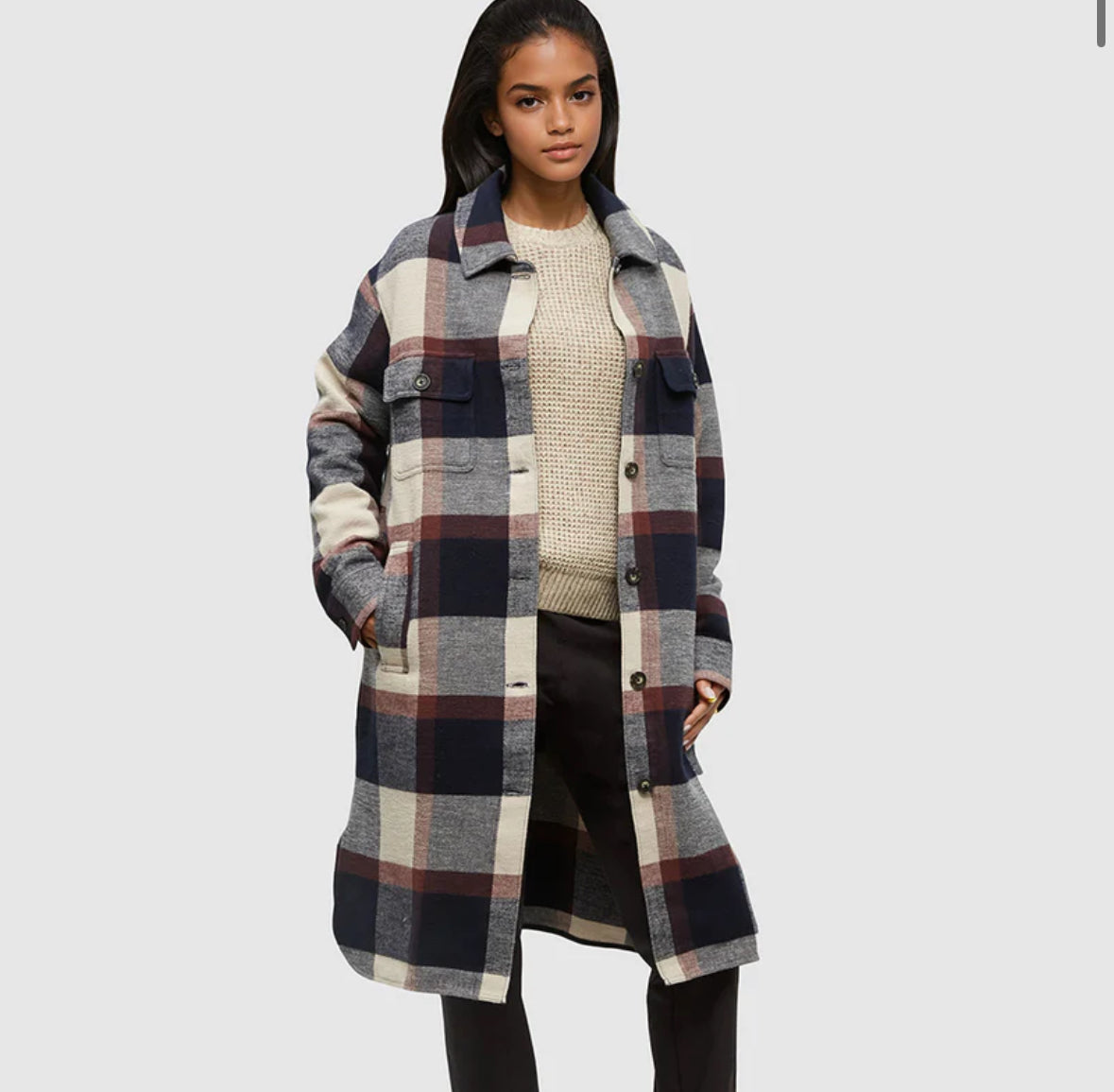 TENTREE Livingston Jacket Heavy Weight Flannel Long Jacket – Athlete's ...