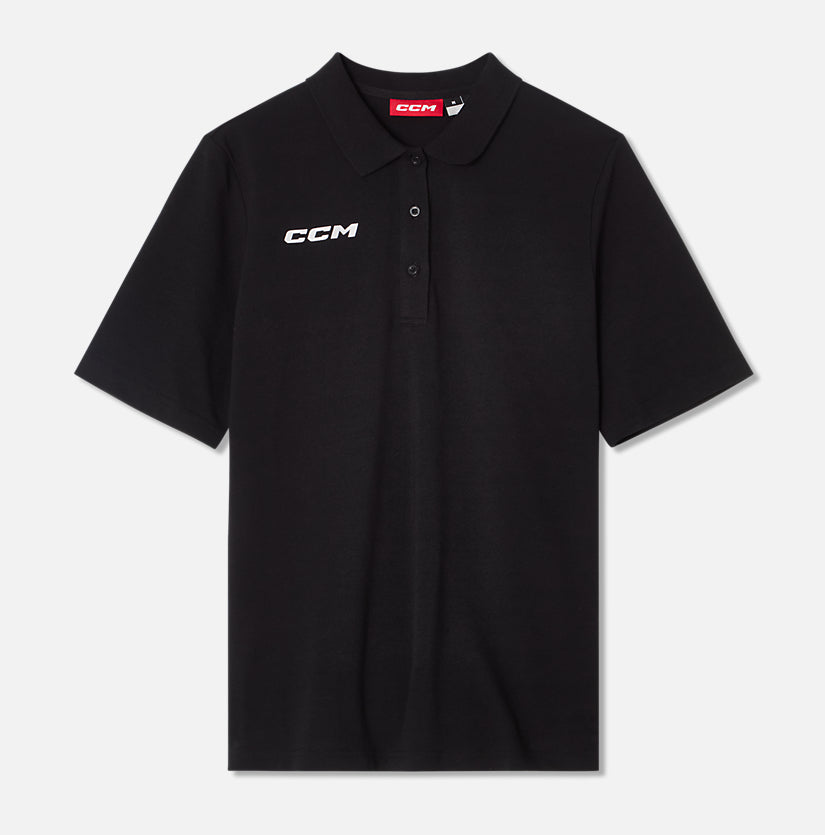 CCM Youth “Team” Short Sleeve Polo Shirt - Black – Athlete's Haven